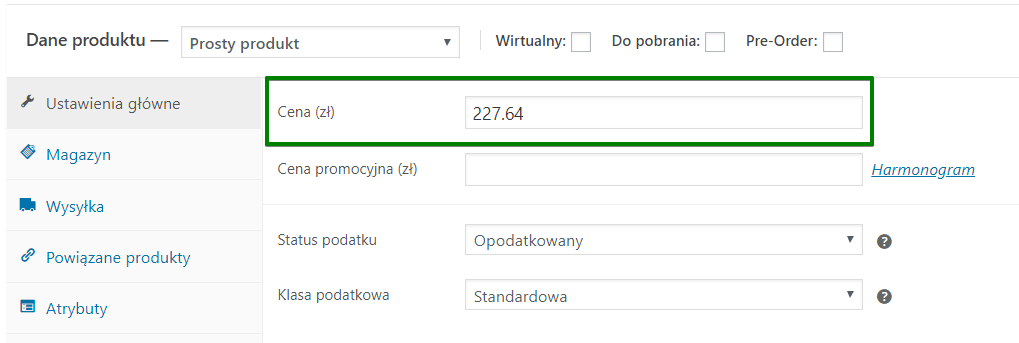 WooCommerce cena netto i brutto - jak wprowadzać ceny produktów?